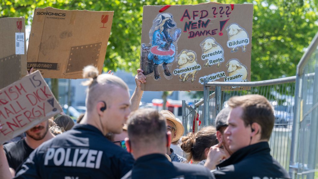 Protestaktionen am Rande des AfD-Parteitags in Passau | BR24