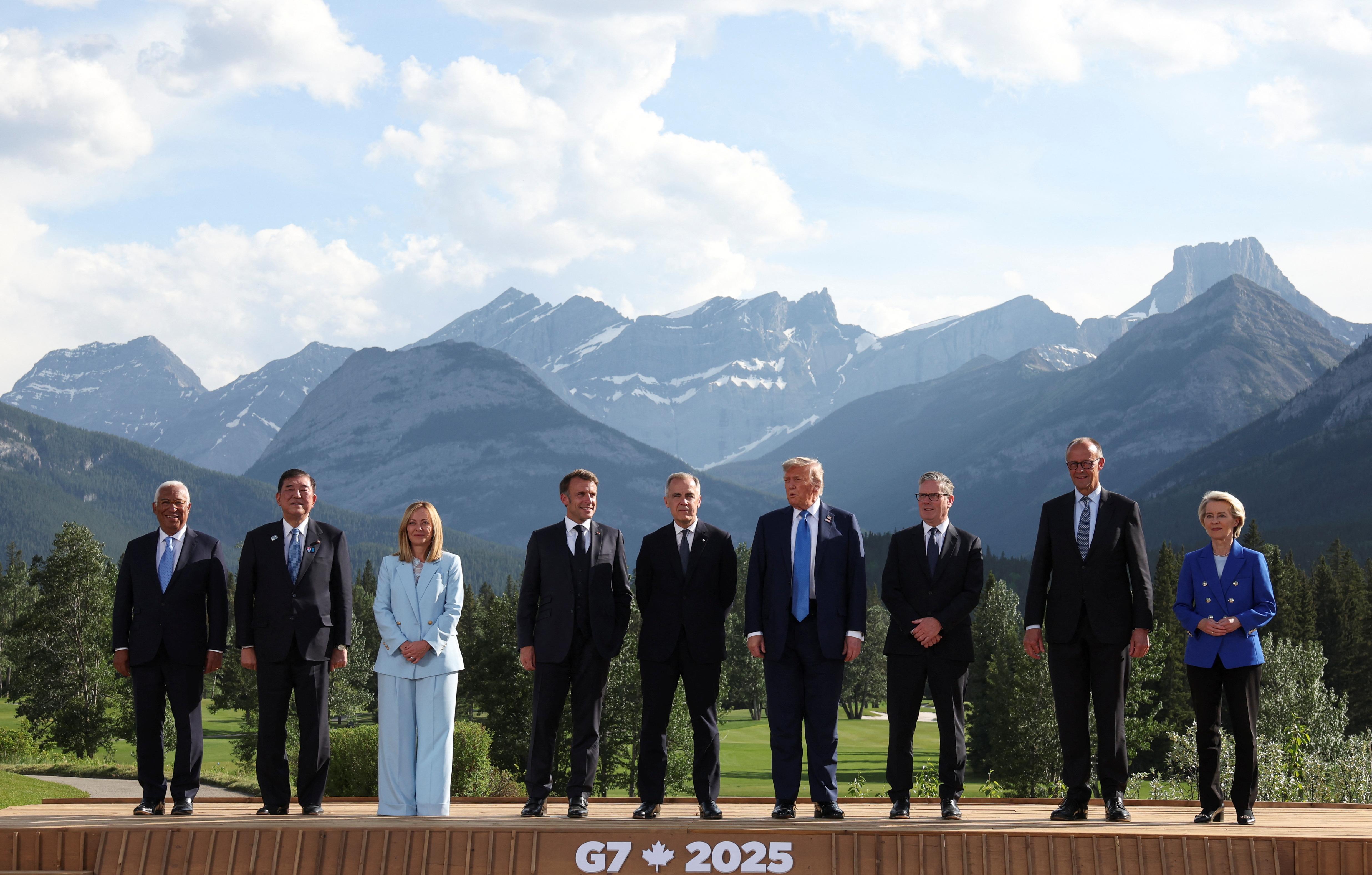 Sieben Mal auf einer Linie: Die gemeinsamen Erklärungen der G7 | BR24