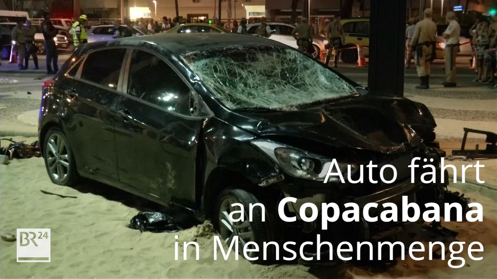Auto fährt an Copacabana in Menschenmenge | BR24