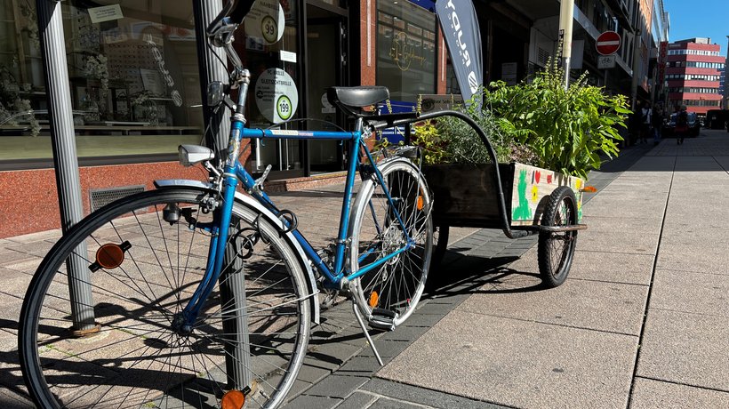 Aktivisten gegen Parksünder: "Beet-Bikes" in Aschaffenburg | BR24